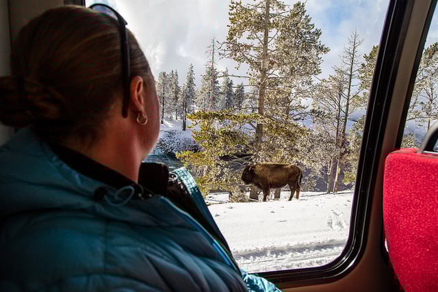 Inside Snowcoach Winter Yellowstone | Yellowstone National Park Lodges