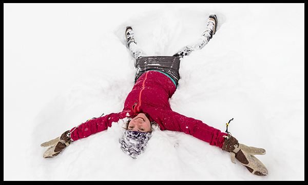 Snow angel at Canyon | Yellowstone National Park Lodges